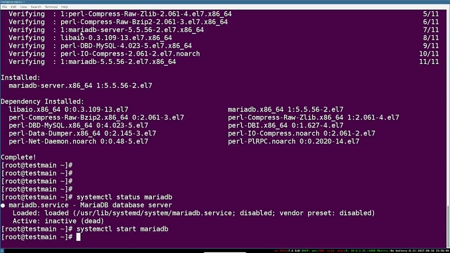 MySQL/MariaDB Basics (RHCE Study)