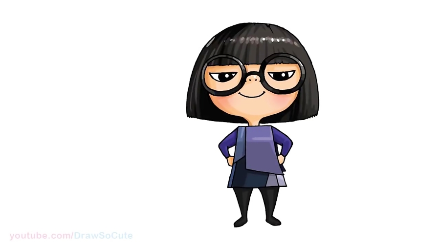 How to Draw Edna Mode Easy | The Incredibles