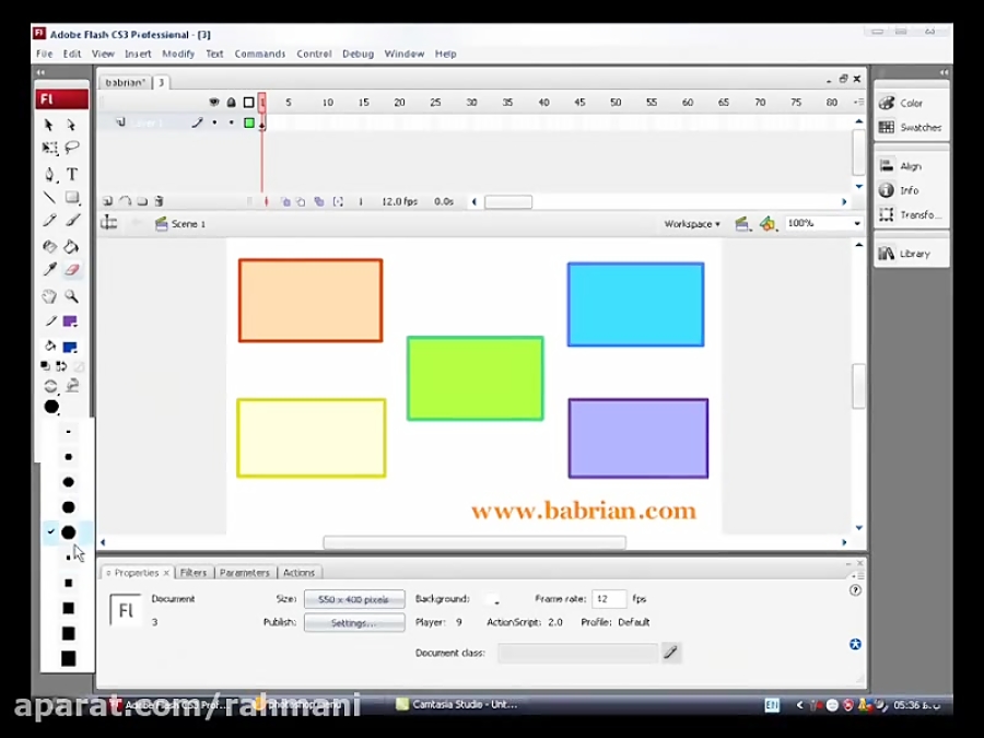 آموزش adobe flash cs قسمت هفتم