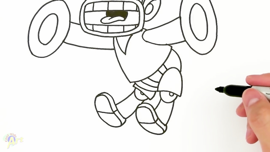 How to Draw the Game Monkey | Cuphead