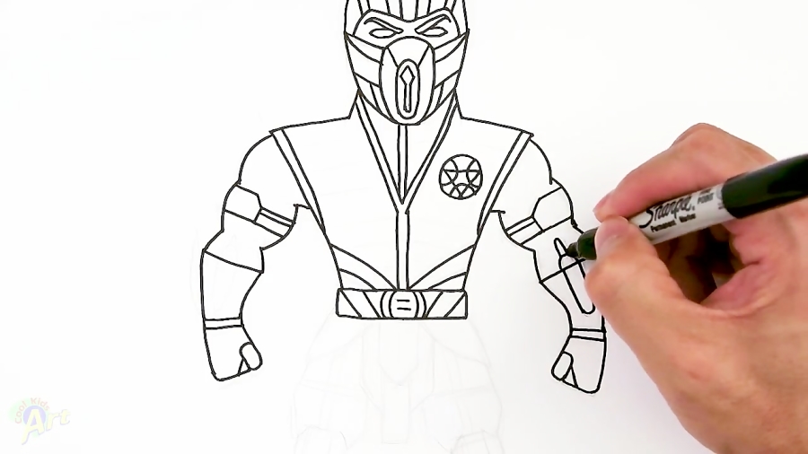 How to Draw Sub-Zero | Mortal Kombat