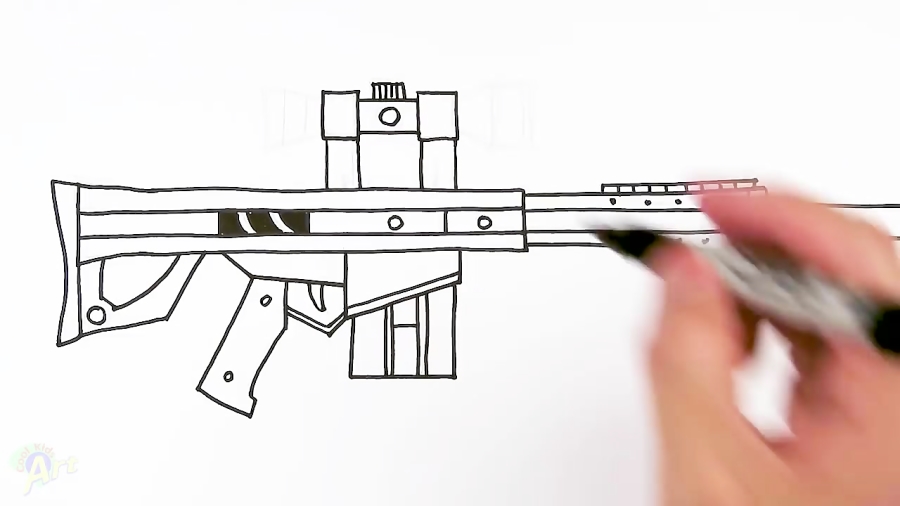 How to Draw the Heavy Sniper Rifle | Fortnite