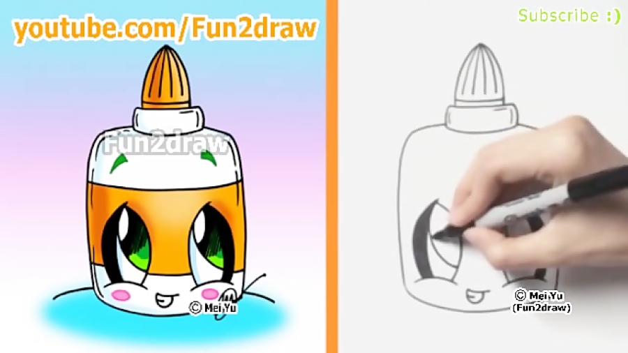Back To School - Easy Drawings Step by Step - How to Draw Cute Glue