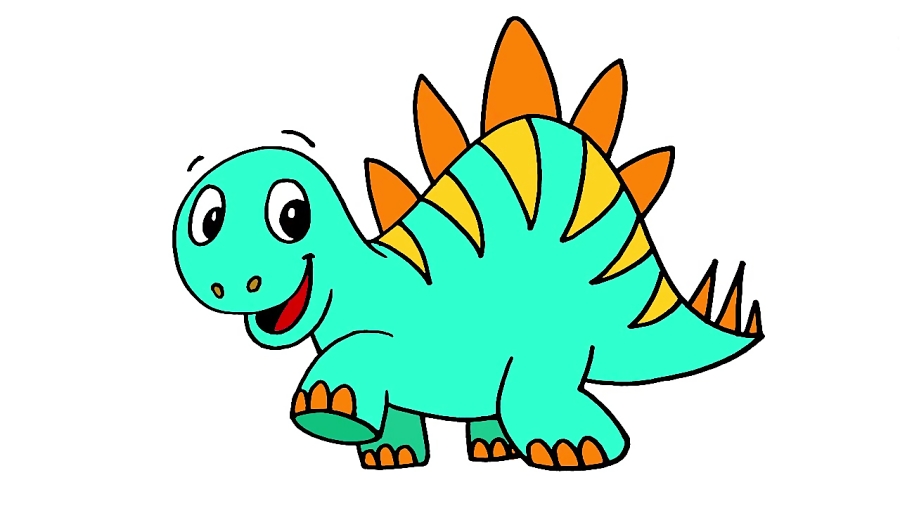 How to Draw a Stegosaurus Dinosaur - Step by Step Video