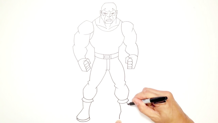 How to Draw Bane- Young Justice- Video Lesson