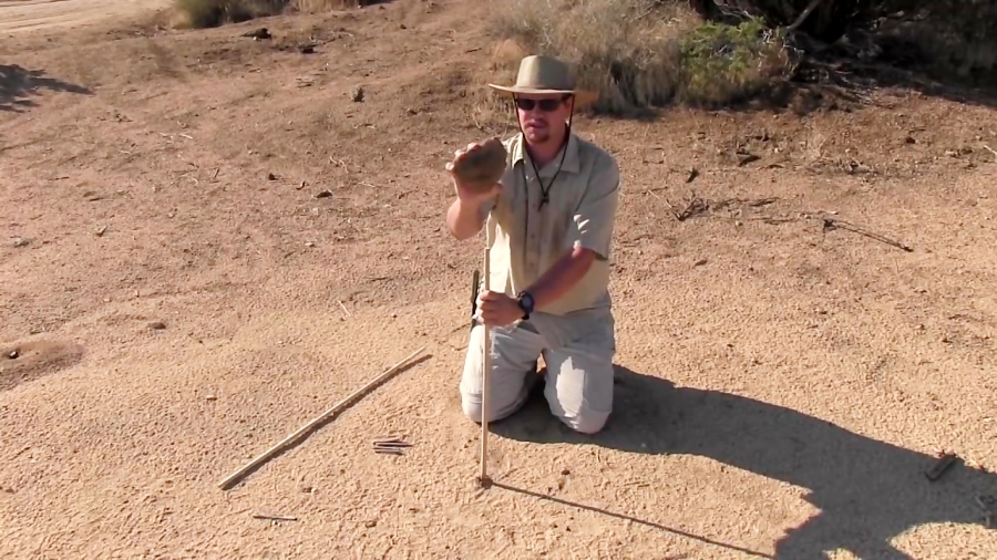 Sun Compass Shadow Stick Method