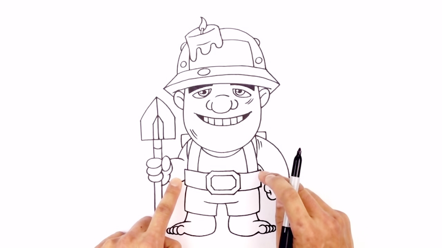 How to Draw Miner | Clash Royale
