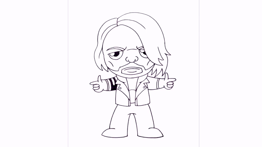 How to Draw AJ Styles | WWE