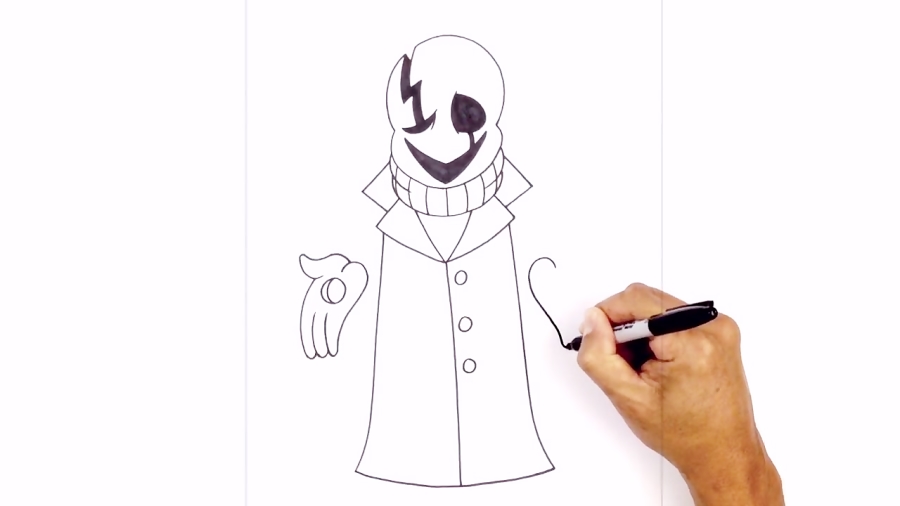 How to Draw WD Gaster | Undertale