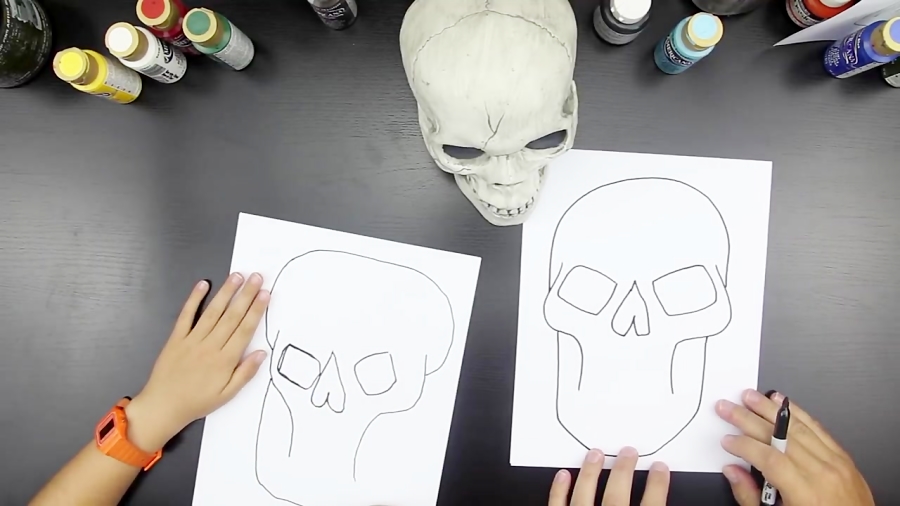 How To Draw A Skull (for kids)