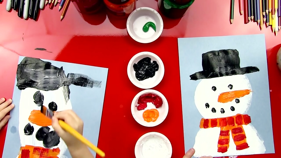 How To Paint A Snowman (For Young Artists)