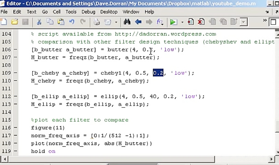 comparison of different IIR filter design techniques in matlab