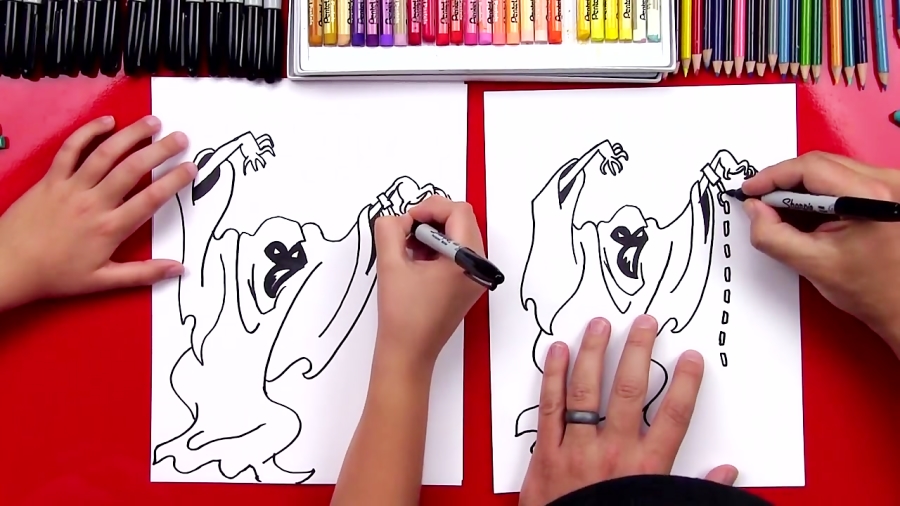 How To Draw A Phantom Ghost From Scooby Doo