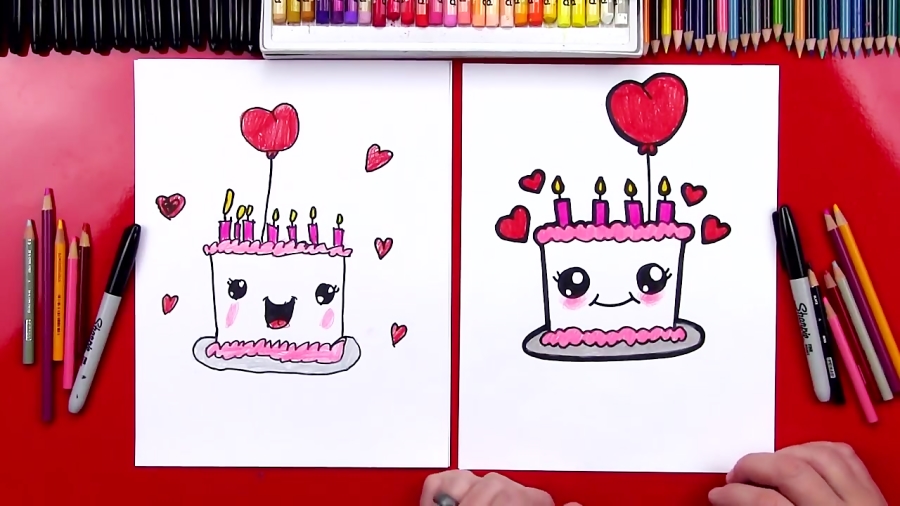How To Draw A Cute Birthday Cake