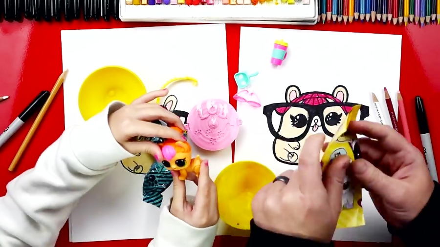 How To Draw An LOL Surprise Pet Cherry Ham We Open A Real One!