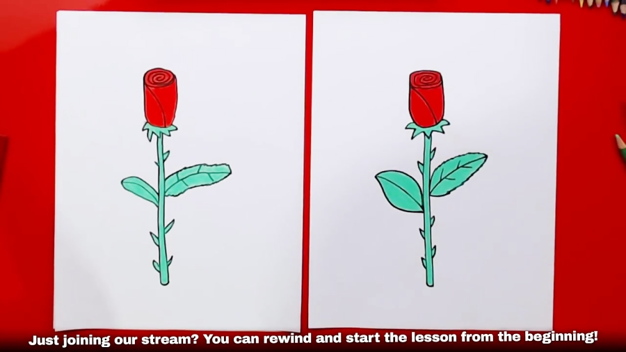 How To Draw A Rose For Mother's Day!