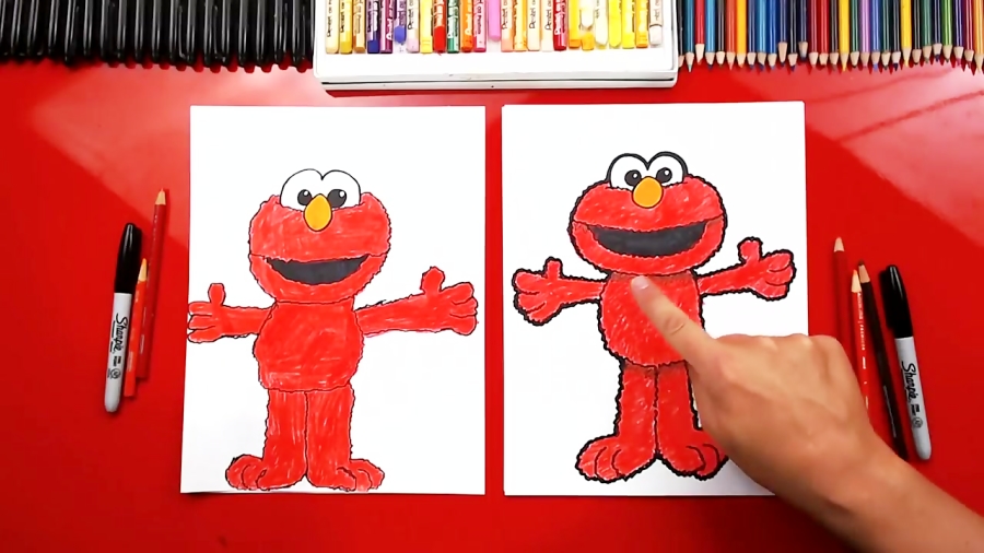 How To Draw Elmo From Sesame Street