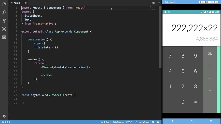 11. آموزش React Native : Creating a Calculator - Part 1