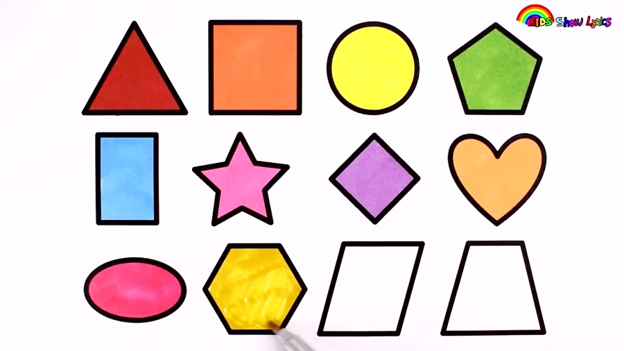 Shapes Drawings | Learning Basic Shapes Coloring Pages