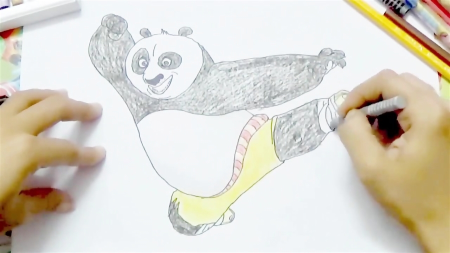 How to draw Po from kung fu panda | D4K