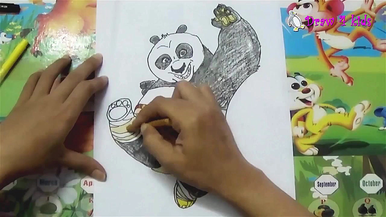 How to draw Po from kung fu panda 2 | D4K