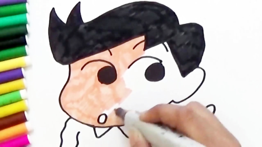 How to draw Kazama from Crayon Shin Chan for Kids | D4K