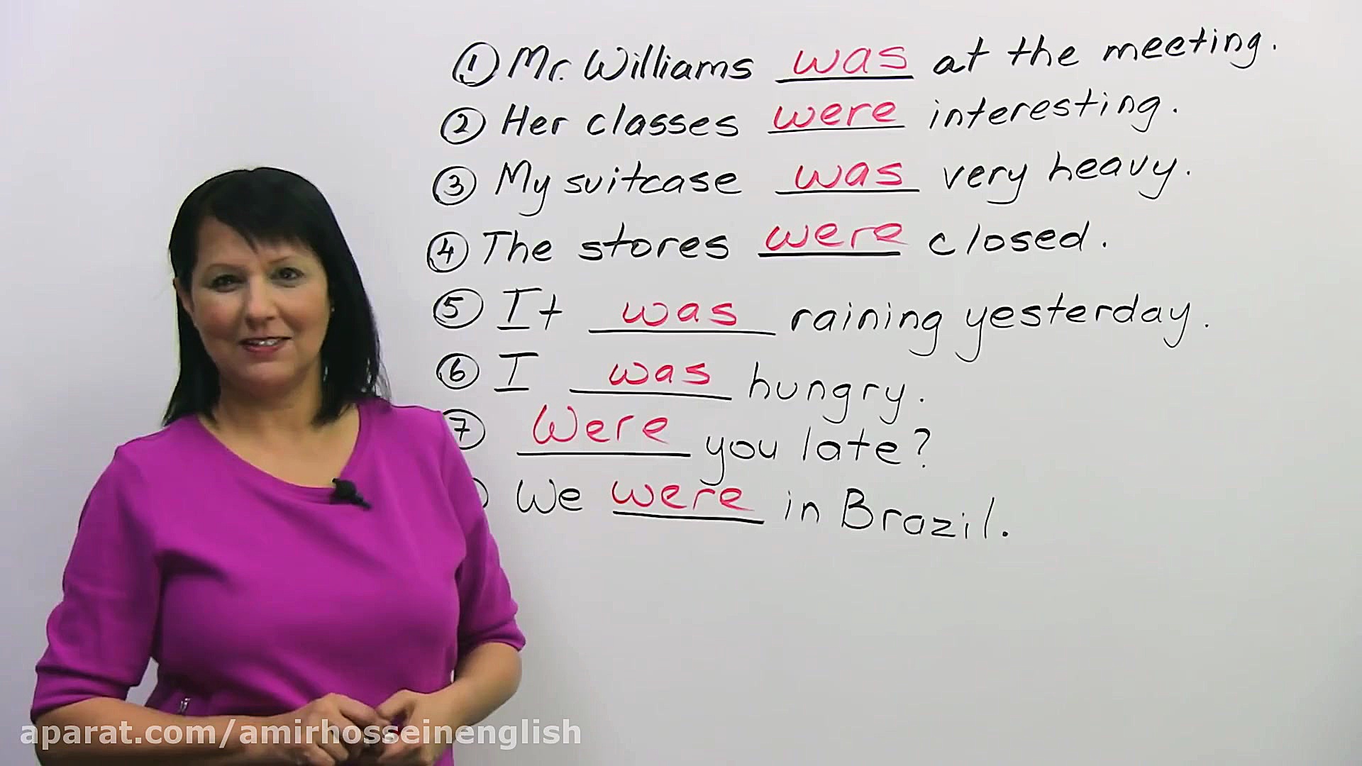 Basic English Grammar How to Use WAS and WERE