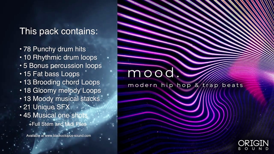 Moods - Modern Hip Hop and Trap Loops and Samples by Origin Sound