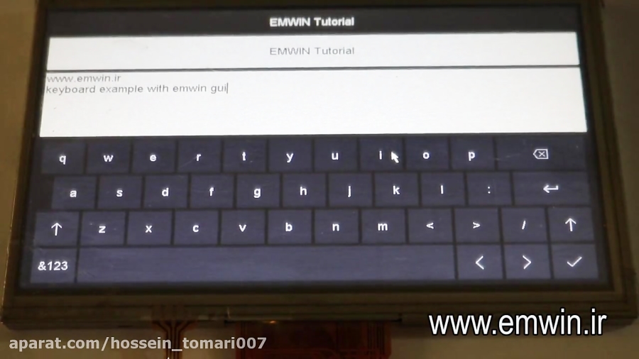 emwin lpc1788 برد کاربردی با سیستم عامل گرافیکی emwin وucgui