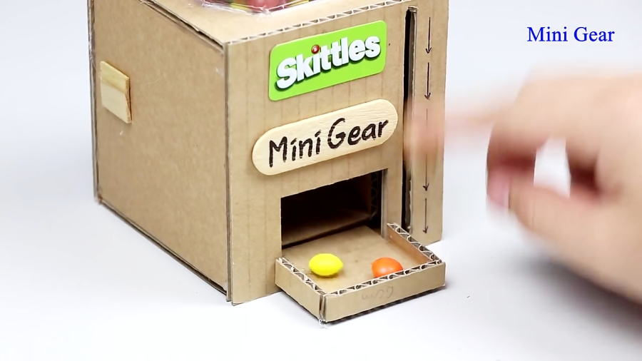 How to make Mini Skittles Dispenser at Home