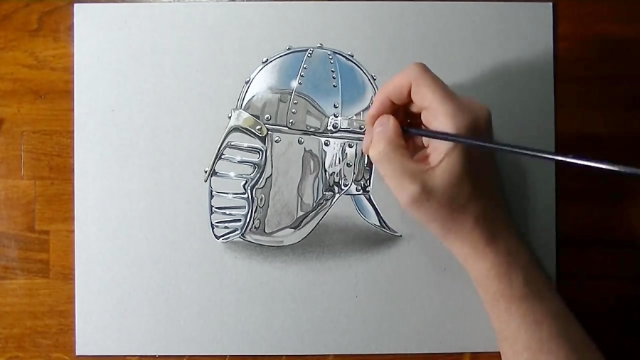 How to draw a chrome surface