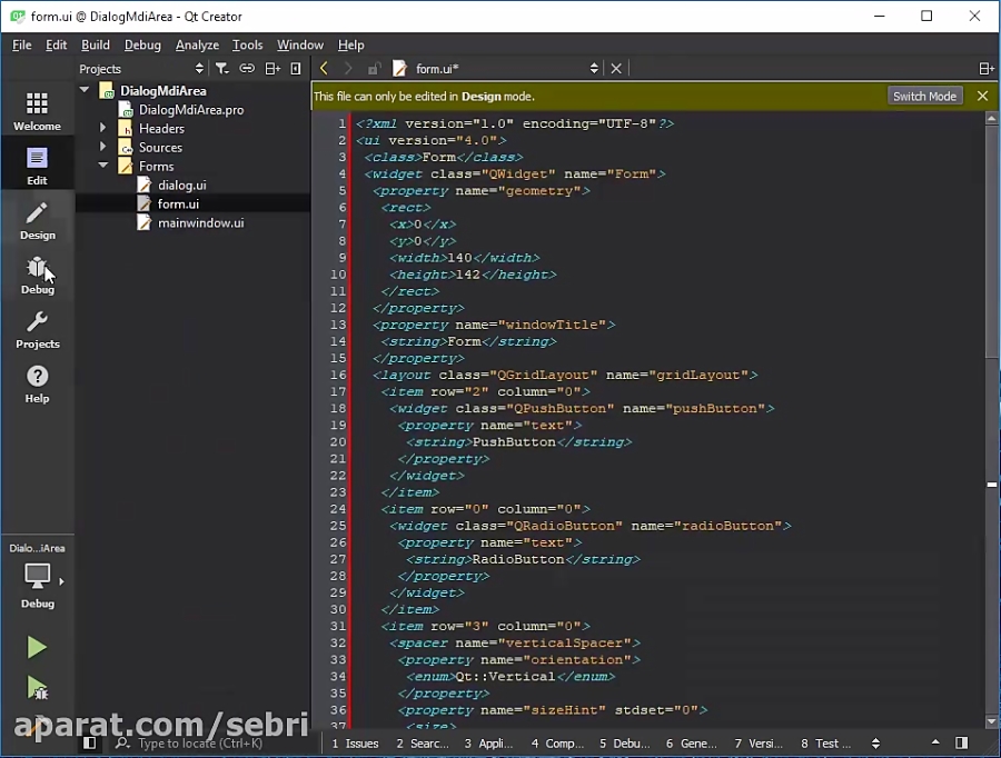 Sebri C Qt - Widgets(mdiArea, mdiAreaSubWindow)- 08