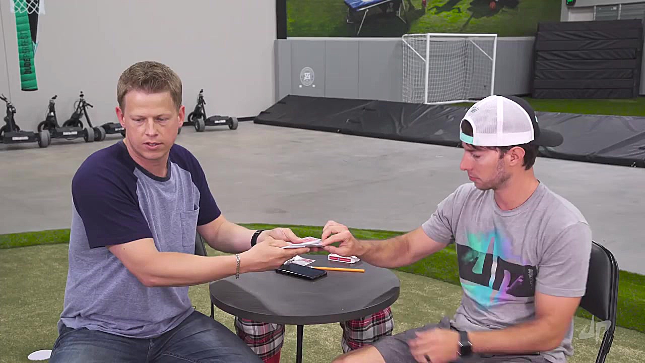 Card Throwing Trick Shots | Dude Perfect