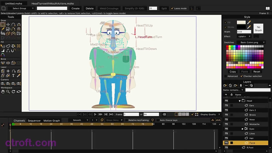 Moho Pro: Mixing Smart Bones with Morph Actions