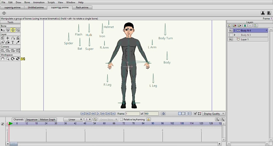 Best Anime Studio/Moho 2.5D Rig Demo ful