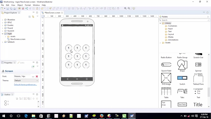 Mockup with WireframeSketcher Studio Pin