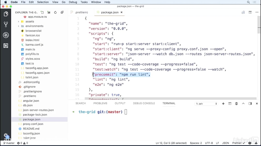 دانلود کورس ﻿Angular - ادغام با TSLint