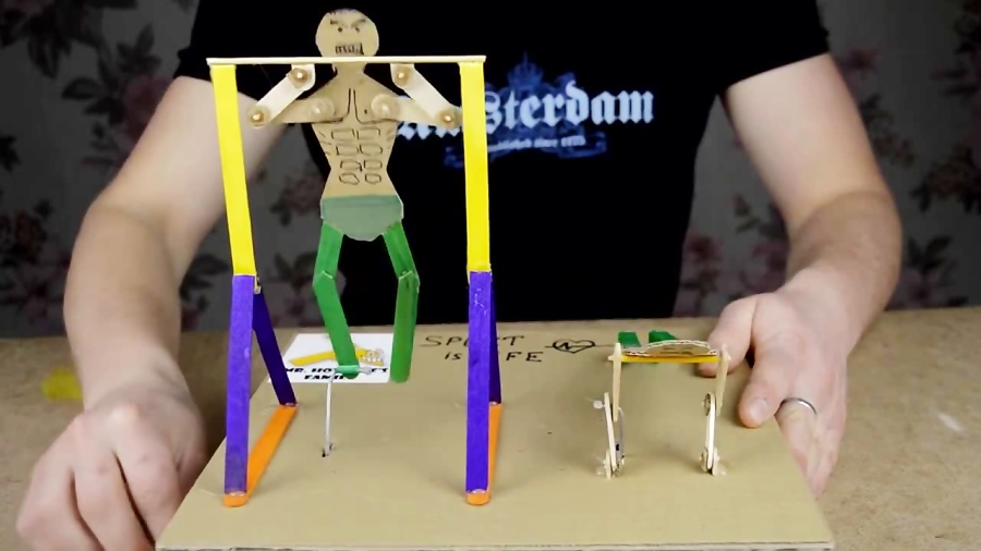 How to make funny MECHANICAL ATHLETES. The best toy for children