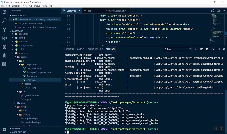 Using VFrom for Back-end Error Handling in Laravel and Vuejs