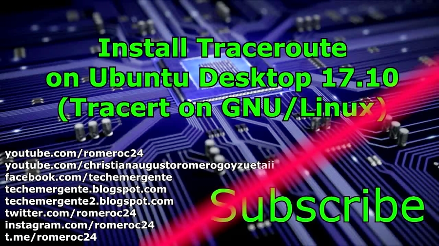 Install Traceroute on Ubuntu Desktop 17.10 (Tracert on GNU/Linux)