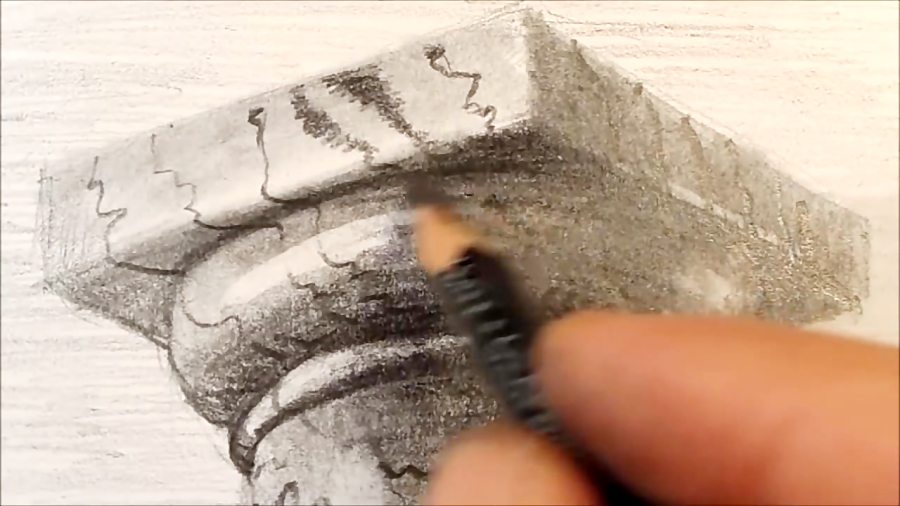 Drawing a Doric Column, Time Lapse