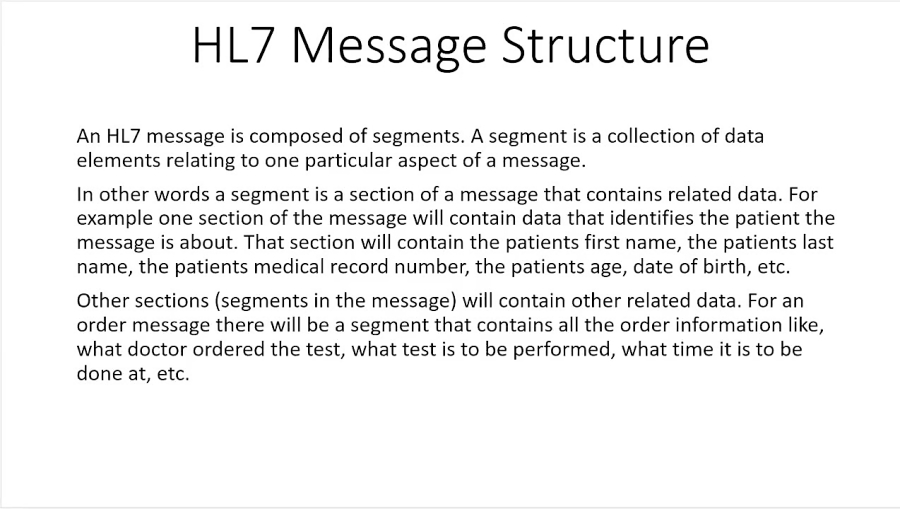 HL7 message structure