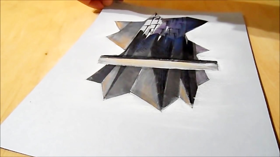 Drawing a Hole Trap - How to Draw Trap - Trick Art Draw 3D