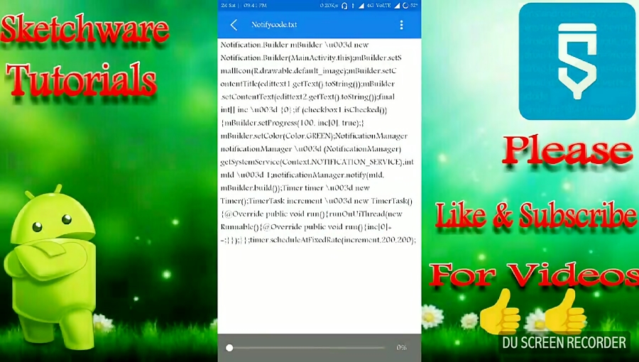 How to make notification bar in android app|Sketchware Android studio Tutorials