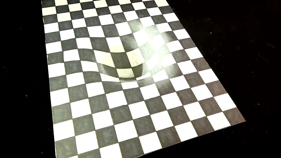 How to Draw 3D Grid Illusion - Anamorphic Art - Vamos