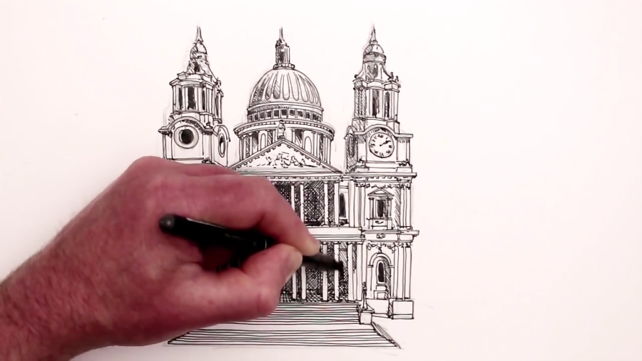 How to Draw Famous Buildings: St. Paul's Cathedral London