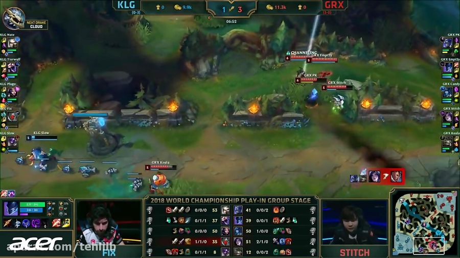 KLG vs GRX | Play-In Stage روز 3 بازی 5