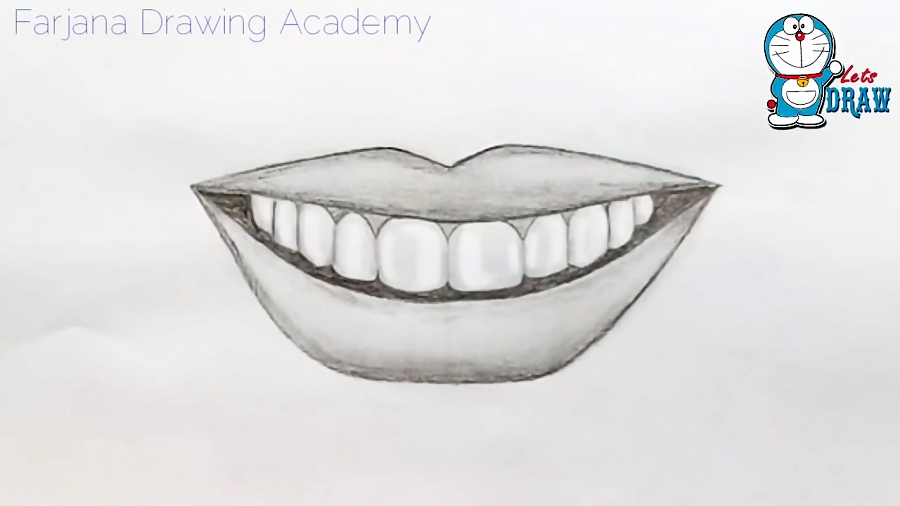 Smile lips sketch for Beginners/ EASY WAY TO DRAW SMILE LIPS