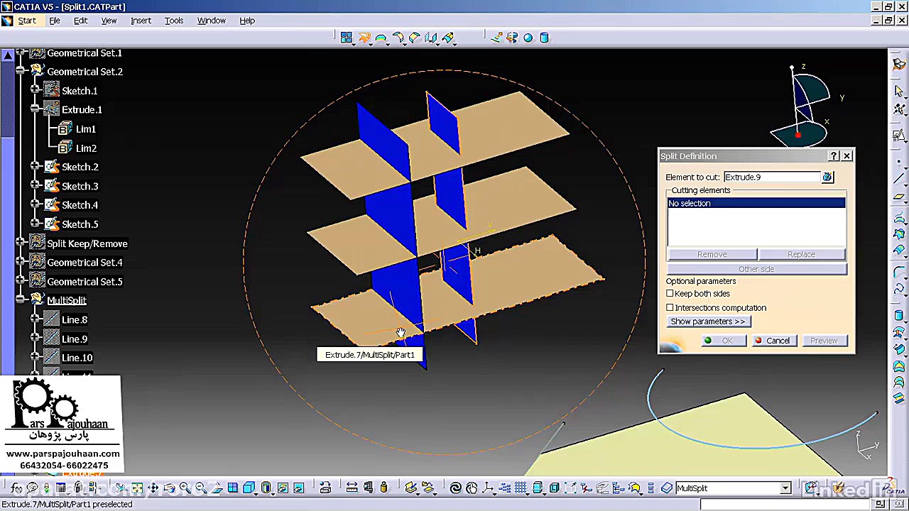 Split and trim curves and surfaces