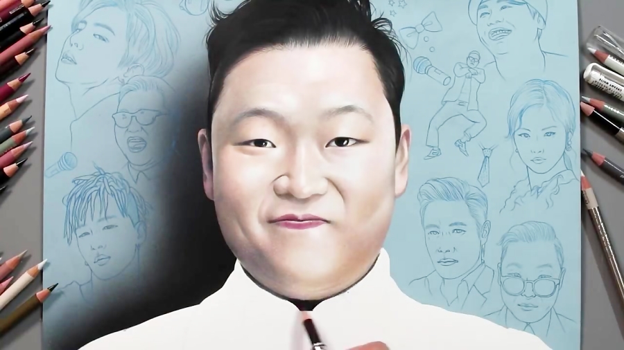 Speed Drawing PSY [Drawing Hands]
